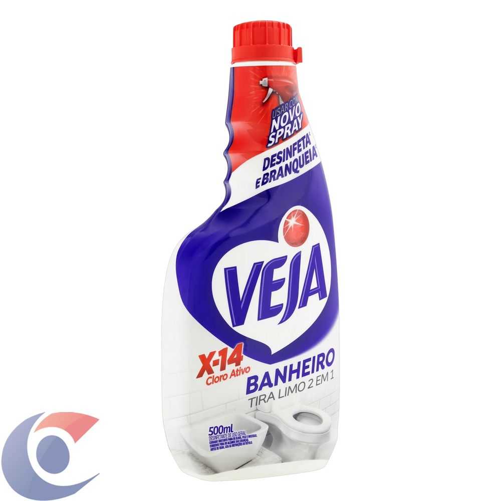 Refil Spray Tira Limo Veja Banheiro X14 Refil 500ml - Carone