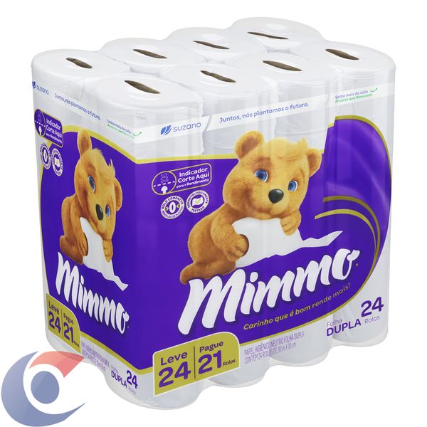 Papel Higiênico Neutro Mimmo Folha Dupla 30m Leve 24 Pague 21 Carone